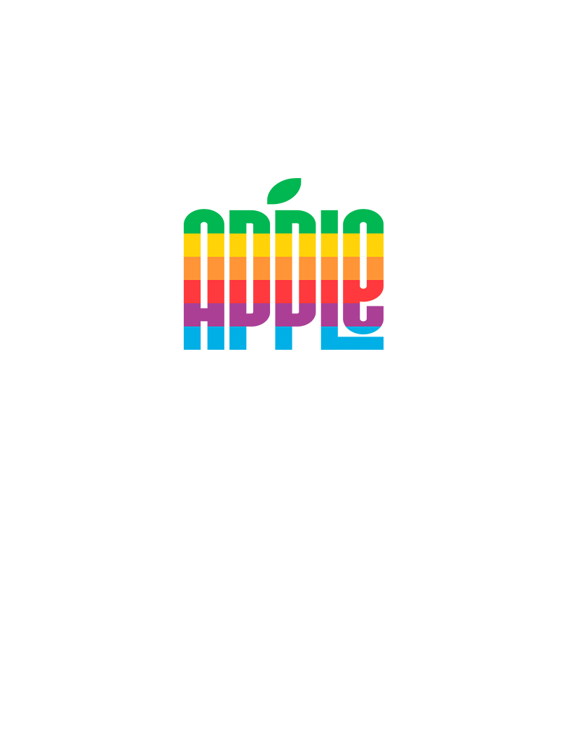 Camiseta hombre Logo Apple estilo retro - IUDRIMS